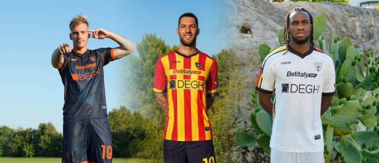 Le maglie del Lecce 2024-2025 con il profumo del Salento